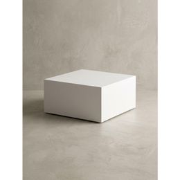 KADIMA DESIGN Couchtisch Wei&szlig; Hochglanz Quadratisch 60x60x30cm MDF W&uuml;rfelform