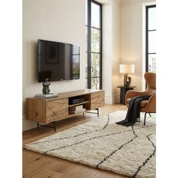 KADIMA DESIGN Lowboard Eiche-Dekor Modern Stil 160x45x40 cm mit zwei T&uuml;ren