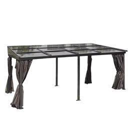 Jet-Line Pavillon Gartenpavillon 3x4,8m Ralimon anthrazit Aluminium mit Schiebedach