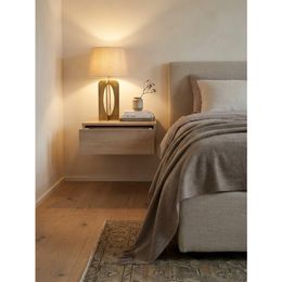 KADIMA DESIGN Nachttisch Holz Wandmontage Schublade ZADAR, Sonoma 46x30x15 cm