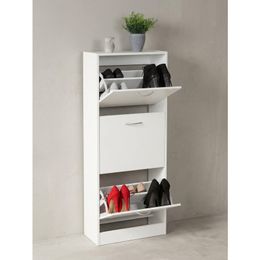 KADIMA DESIGN Schuhkipper &ndash; Wei&szlig;, 125 cm breit, 3 Klappf&auml;cher, f&uuml;r ca. 18 Paar Schuhe