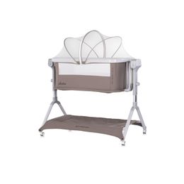 Chipolino Beistellbett Electra Schaukelfunktion Musik Korb Moskitonetz Matratze hellbraun