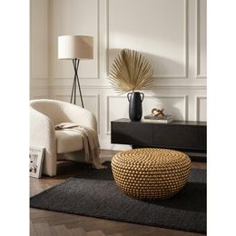 KADIMA DESIGN Couchtisch Rund in Goldfarbenem Aluminium, Orientalisches Design, 60x60x30 cm