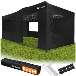 TecTake&reg; Aluminium Faltpavillon, 6 x 3 m, wasserdicht, h&ouml;henverstellbar, inklusive Spannseilen, Heringen und Tragetasche