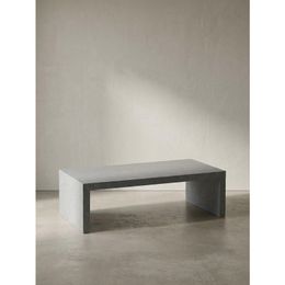KADIMA DESIGN Couchtisch in Beton-Optik, zeitloses Design, rechteckig, schlicht, Grau 110x55x35 cm
