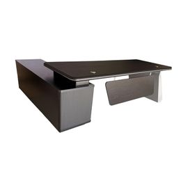 Jet-Line Chef Schreibtisch Eckschreibtisch Porto rechts schwarz 220x180x75 B&uuml;rom&ouml;bel