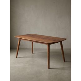 KADIMA DESIGN Esszimmertisch &ndash; Rechteckig Massivholz Braun 120x77x60 cm Rustikal