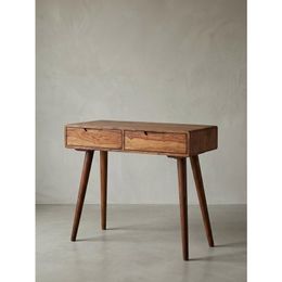 KADIMA DESIGN Konsolentisch &ndash; Massivholz, 90x76x36 cm, mit Schubladen, Landhausstil