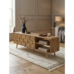 KADIMA DESIGN Lowboard Eiche-Dekor Modern Stil 160x51x40 cm mit zwei T&uuml;ren
