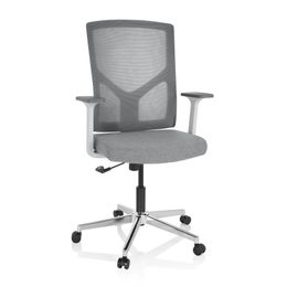 hjh OFFICE Home Office B&uuml;rostuhl BRETON BASE W Stoff / Netzstoff mit Armlehnen