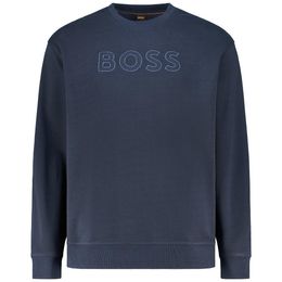Herren Gro&szlig;e Gr&ouml;&szlig;en | BOSS Sweatshirt mit Stretch Farbe dunkelblau Gr&ouml;&szlig;e: 4XL