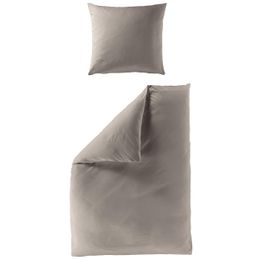 Bierbaum Bettw&auml;sche Mako-Satin taupe