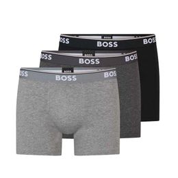 BOSS - Boxershorts f&uuml;r Herren (3er-Pack) (Schwarz/Holzkohle/Grau)