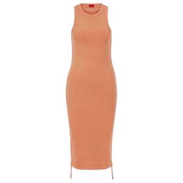 Hugo - "Nerana" Midikleid f&uuml;r Damen, Rippenstrick (Orange)