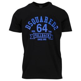 Dsquared2 Cigarette Fit College Schwarzes T-shirt