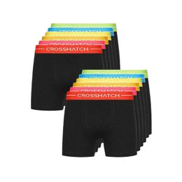 CrossHatch - Boxershorts f&uuml;r Herren, Baumwollmischung (Schwarz)