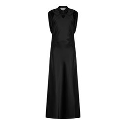 Off-White Off White - Maxikleid f&uuml;r Damen, Satin, &Auml;rmellos (Schwarz)