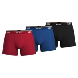 BOSS - Boxershorts f&uuml;r Herren (3er-Pack) (Schwarz/Blau/Rot)