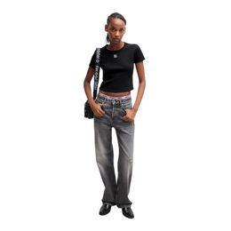 Hugo - kurzes T-Shirt f&uuml;r Damen, Baumwolle (Schwarz)