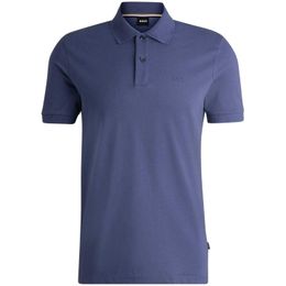 BOSS - "Pallas" Poloshirt f&uuml;r Herren, Baumwolle, Regul&auml;r (Marine)