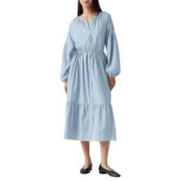 Levi's Levis - "Jolene" Maxikleid f&uuml;r Damen, Rundhalsausschnitt, 3/4 &Auml;rmel (Hellblau)