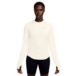 Nike Swift Dri-Fit UV Langarm-Laufoberteil Bekleidung Damen wei&szlig;