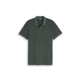 Tom Tailor Herren Piqu&eacute; Poloshirt mit Logo-Print, gr&uuml;n, Uni, Gr. XXL