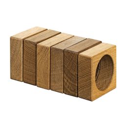 Vario-Serviettenring, 6er-Set, Eiche dunkel