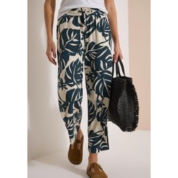 Cecil Damen Stoffhose "Style Neele"palm breeze gr&uuml;n (l&auml;nge 26), Gr. S, bedruckt, Web, Obermaterial: 100% Viskose, Hosen, Sommerhose im Loose Fit und