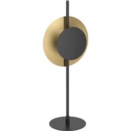 Eglo Tischleuchte "Tocina Tischlampe, Nachttischlampe mit indirekter Beleuchtung, elegant", schwarz, 1, H: 60cm, 1 Stk., Leuchten, Tischleuchte - L24 x H60 cm - schwarz, messing-geb&uuml;rstet - 1X11W inkl., Tischleuchte