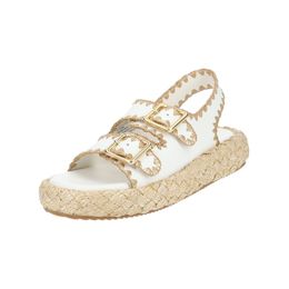 Steve Madden Damen Keilsandalette "Steve Madden Sandalen Leder", Gr. 41wei&szlig;, Leder, Schuhe