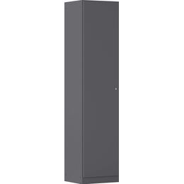 Mehrzweckschrank Rauch "Garderobe Kleiderschrank Schrank Schuhschrank Putzschrank MINOSA", graumetallic, B:47cm H:197cm T:41cm, Holzwerkstoff, Schr&auml;nke, Mehrzweckschrank, In 4 Breiten mit vielen Einlegeb&ouml;den f&uuml;r viel Stauraum MADE IN GERMANY