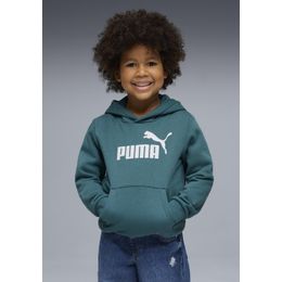 Puma Jungen Kapuzensweatshirt "ESS NO. 1 LOGO HOODIE FL PS"emerald ice, Gr. 104, bedruckt, Fleece, Obermaterial: 66% Baumwolle, 34% Polyester,
