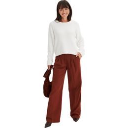 CR&Eacute;ATION L Damen Marlene-Hose mit Bundfalten dunkelrot Gr&ouml;&szlig;e 40