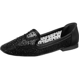 Heine Damen Slipper schwarz-metallic Gr&ouml;&szlig;e 36