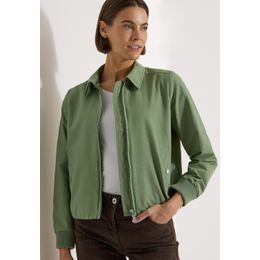 Cecil Damen Kurzblazerdeep matcha gr&uuml;n, Gr. M, unifarben, Web, Obermaterial: 53% Baumwolle, 47% Nylon. Futter: 100% Polyester, Blazer, im soften
