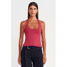 Slim Fit Halterneck Cut-Out Top