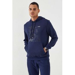 Herren Kapuzenpullover mit Camouflage-Druck