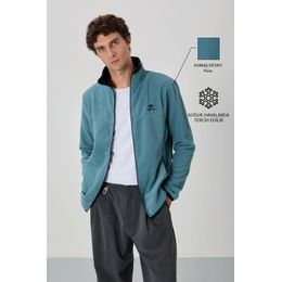 Herren Pl&uuml;sch Zip-Front Sweatshirt