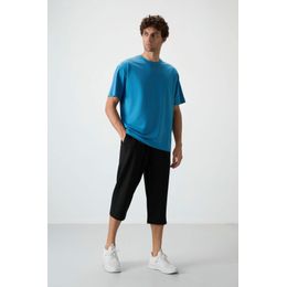 Herren Mid-Waist Weitbeinige Capri-Shorts