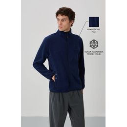 Herren Pl&uuml;sch Zip-Front Sweatshirt