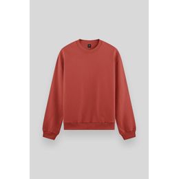 Herren Unifarben Rundhals-Sweatshirt
