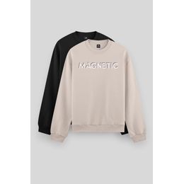 Herren bedruckter Rundhalsausschnitt Sweatshirt