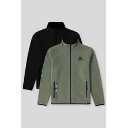 Herren Pl&uuml;sch Zip-Front Sweatshirt