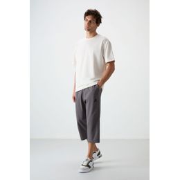 Herren Mid-Waist Weitbeinige Capri-Shorts