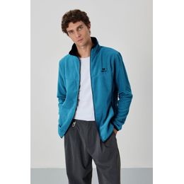 Herren Pl&uuml;sch Zip-Front Sweatshirt