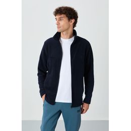 Herren Pl&uuml;sch Zip-Front Sweatshirt