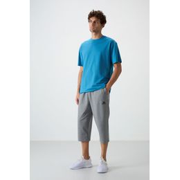 Herren Mid-Waist Weitbeinige Capri-Shorts