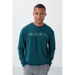 Herren bedruckter Rundhals-Sweatshirt