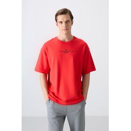 &Uuml;bergr&ouml;&szlig;e Baumwollmischung Rundhals-T-Shirt